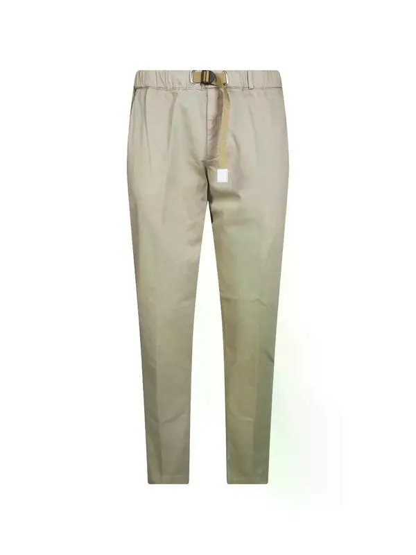 WHITE SAND Belted Gabardine Trousers