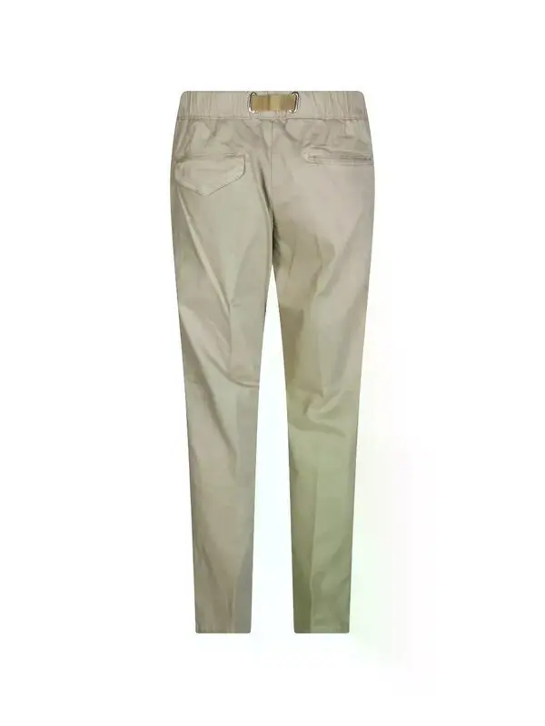 WHITE SAND Belted Gabardine Trousers