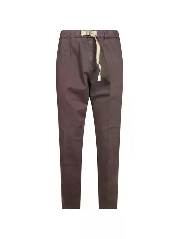 WHITE SAND Belted Gabardine Trousers