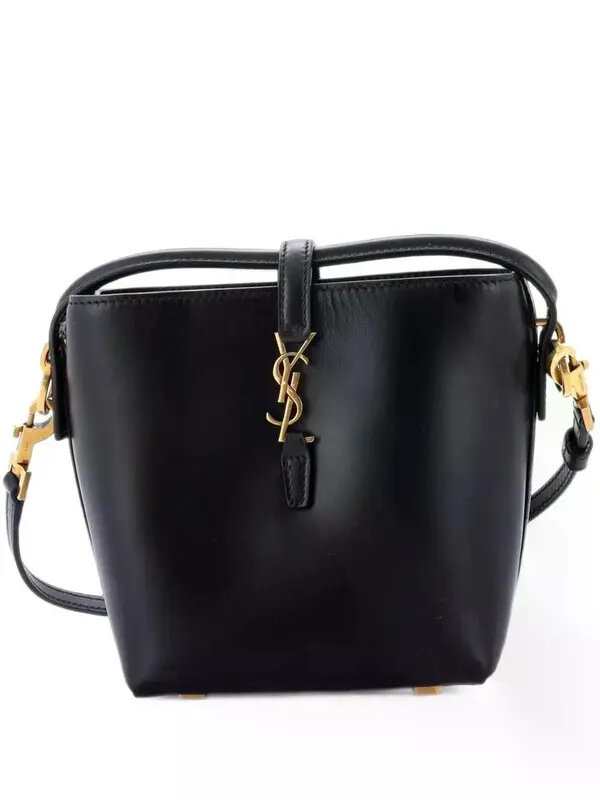 Saint Laurent Le 37 Leather Mini Bucket Bag - Black