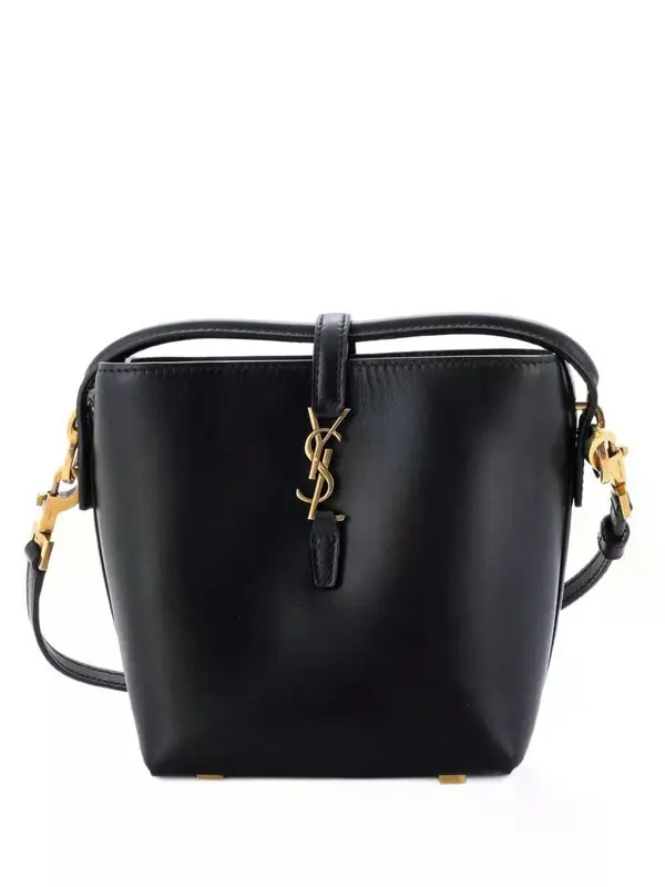 Saint Laurent Le 37 Leather Mini Bucket Bag - Black
