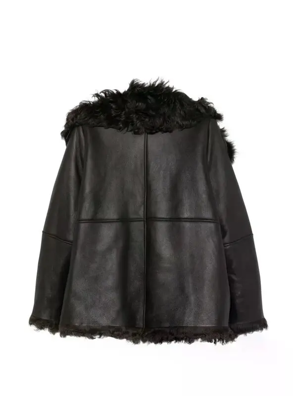 N°21 Shearling-trim Leather Jacket