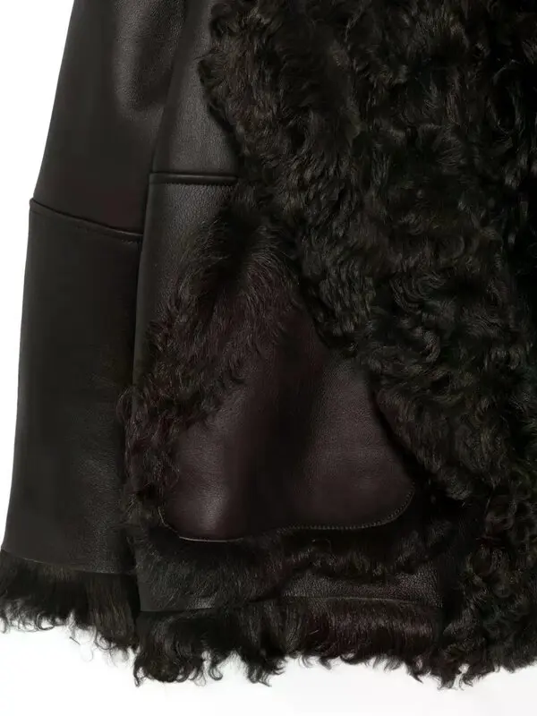 N°21 Shearling-trim Leather Jacket