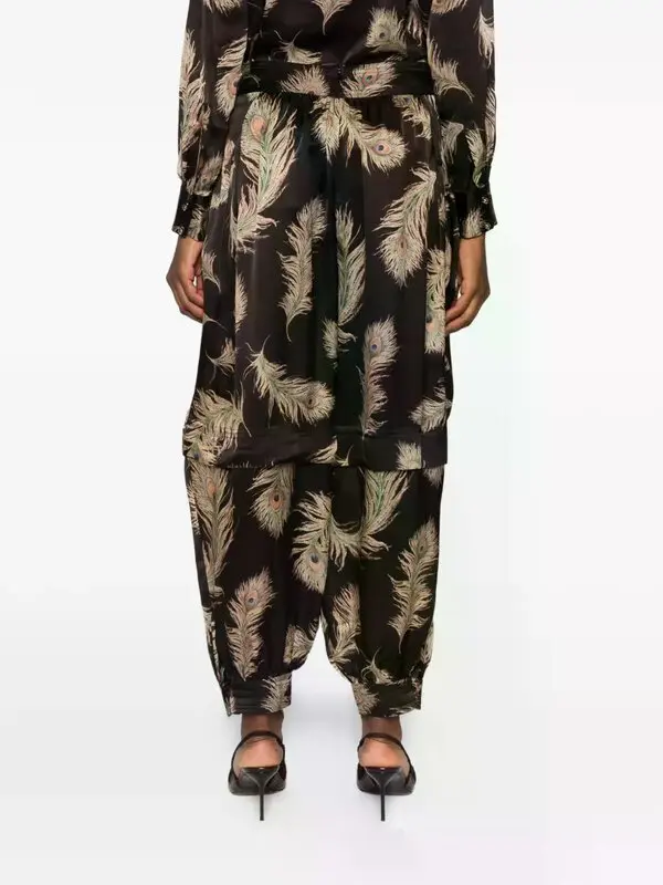 Zimmermann Feather-print Trousers