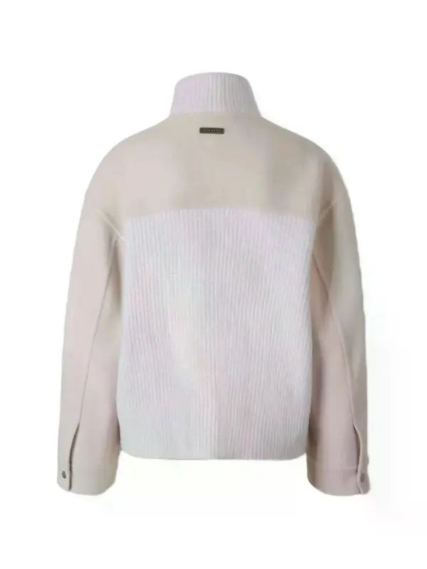Peserico Ribbed-knit Panelled Jacket