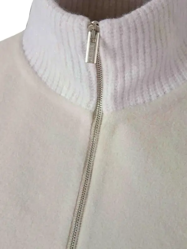 Peserico Ribbed-knit Panelled Jacket