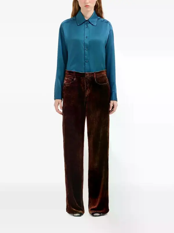 PIERRE-LOUIS MASCIA Velvet Straight-leg Trousers
