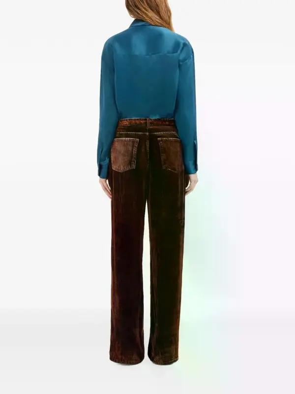 PIERRE-LOUIS MASCIA Velvet Straight-leg Trousers