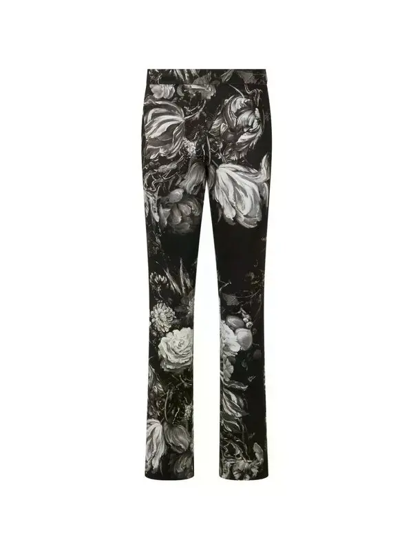 Roberto Cavalli Floral-print Flared Trousers