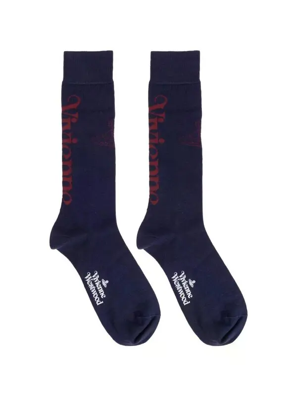 VIVIENNE WESTWOOD Logo-embellished Socks - Blue