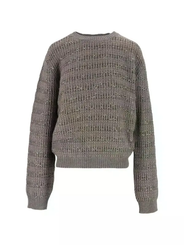 Fabiana Filippi Sequin-embellished Striped Pullover