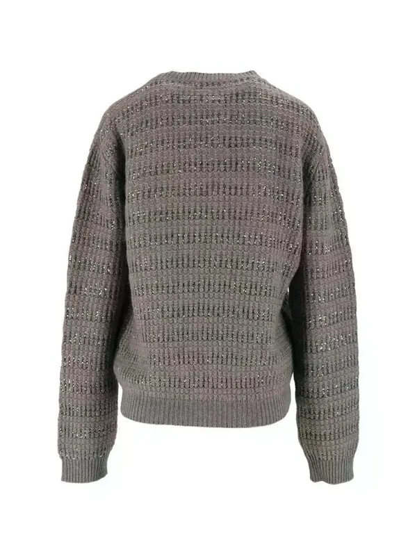 Fabiana Filippi Sequin-embellished Striped Pullover