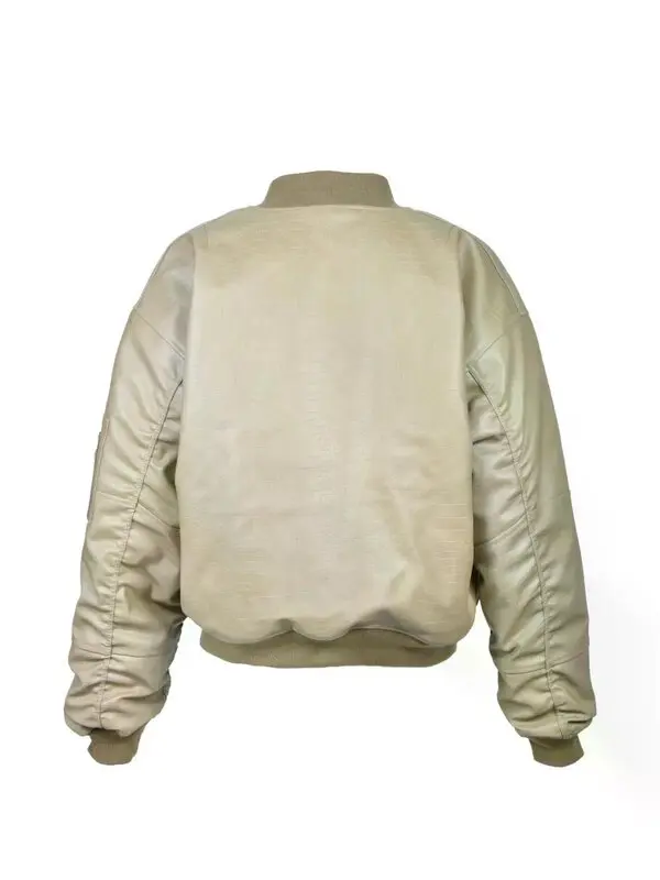 BREATH Crocodile-effect Bomber Jacket