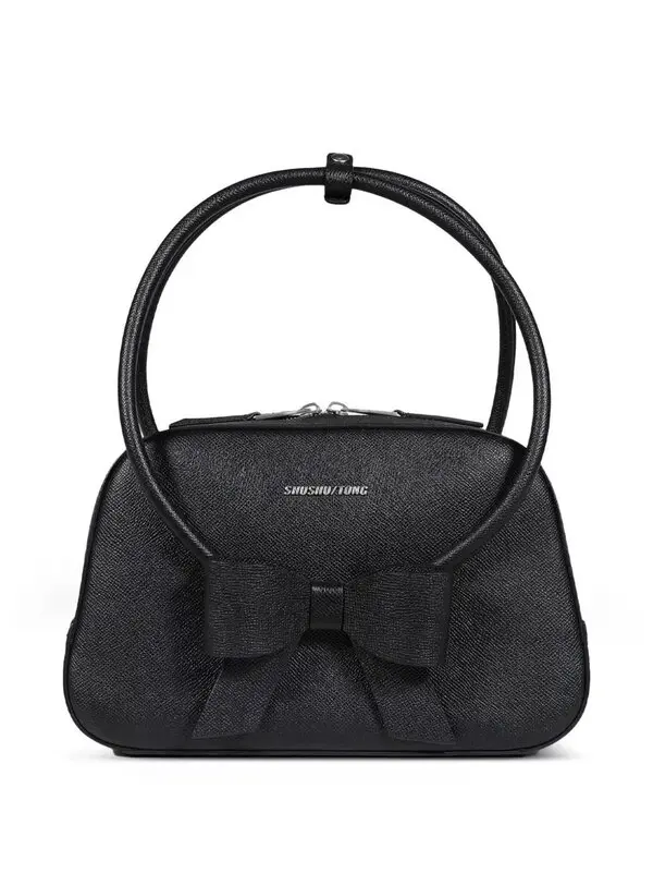 SHUSHU/TONG Bow-detail Leather Tote Bag - Black