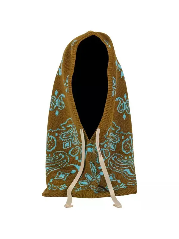 JUN/NAKAYAMA Paisley-print Drawstring Balaclava