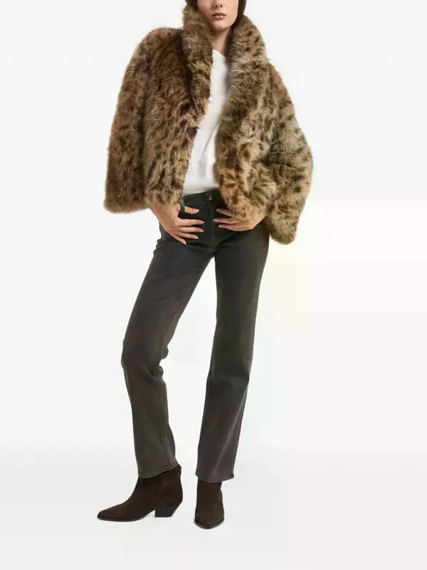 BULLY Leopard-print Faux-fur Coat