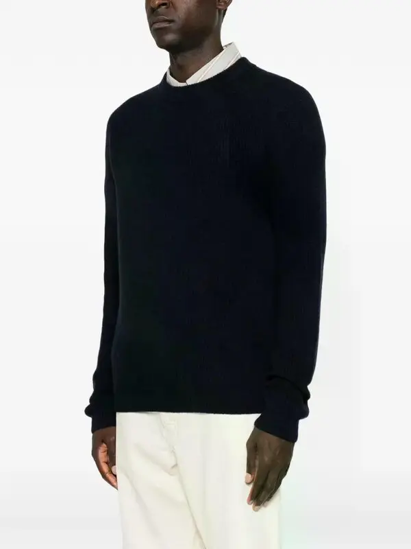 Malo Ribbed-knit Raglan-sleeve Sweater