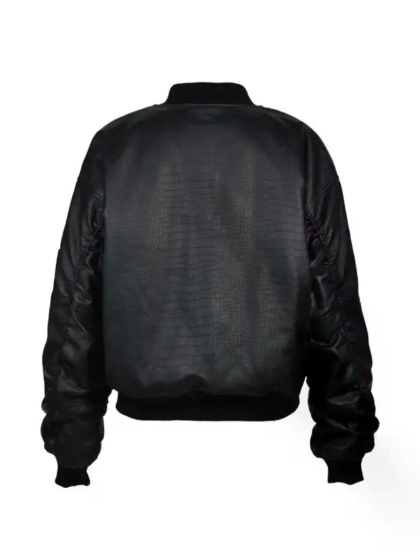 BREATH Croc-embossed Bomber Jacket