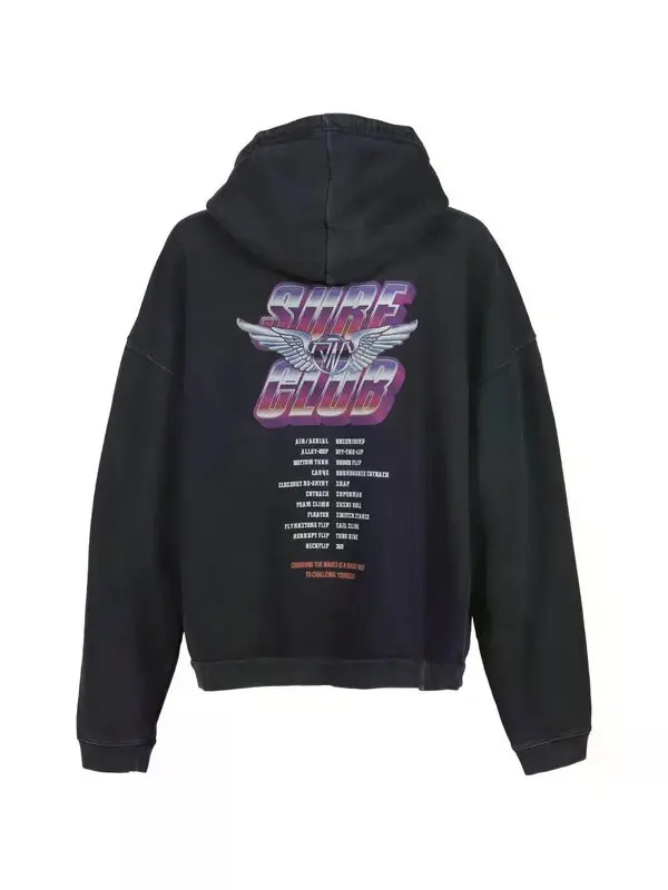 JUN/NAKAYAMA Feather-print Zip-up Hoodie