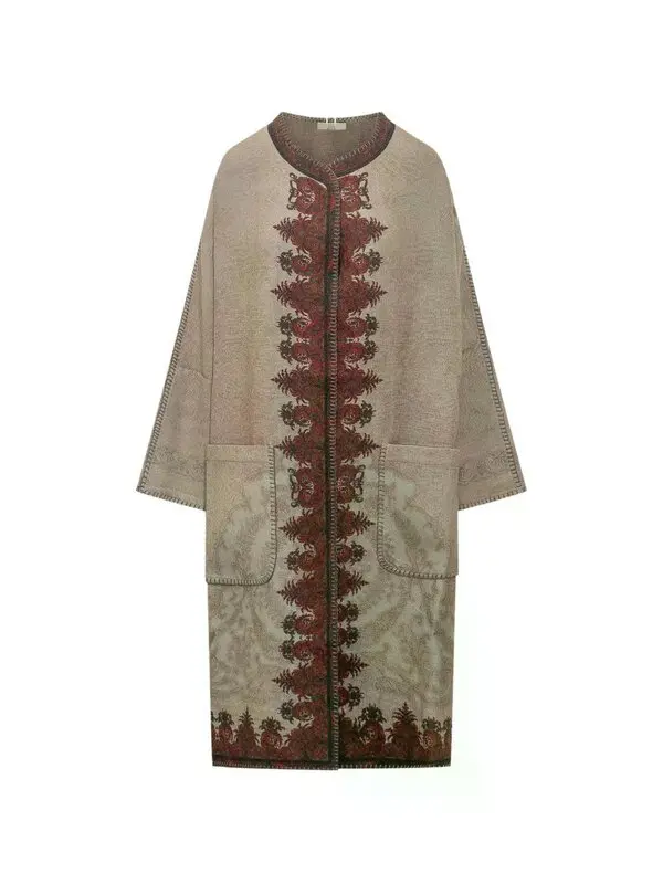 PIERRE-LOUIS MASCIA Pancake Paisley-print Oversized Coat