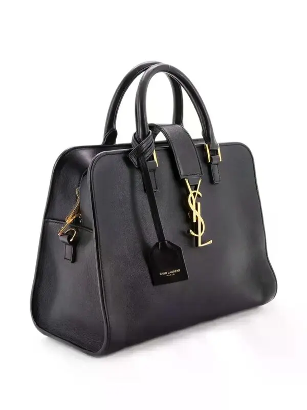 Saint Laurent Monogram Cabas Leather Baby Satchel