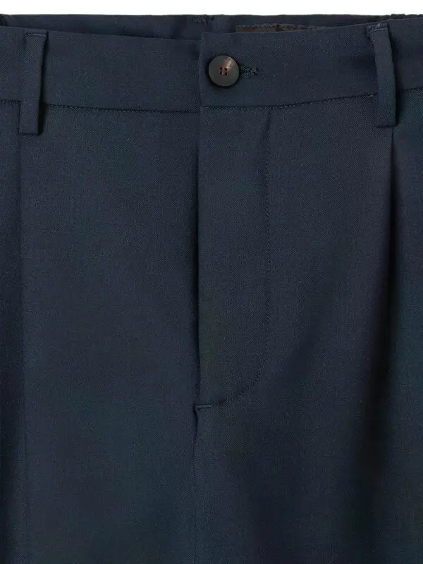 WHITE SAND Luke Pleated Trousers