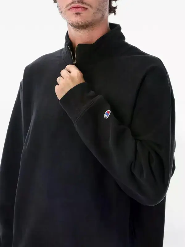 Champion Quarter-zip Logo-patch Sweater
