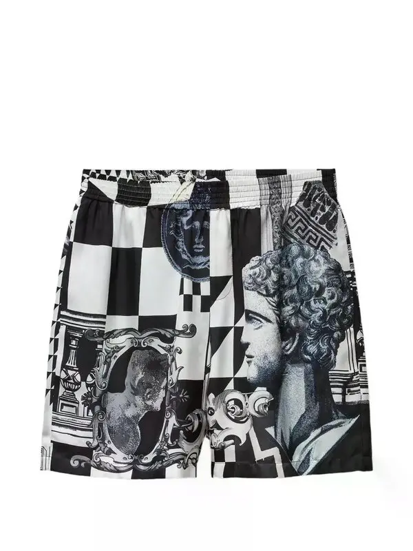 Versace Printed Silk Twill Shorts
