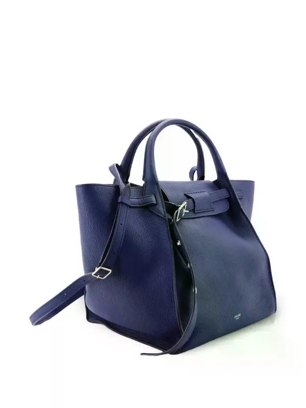 Celine Grained Calfskin Small Satchel - Blue