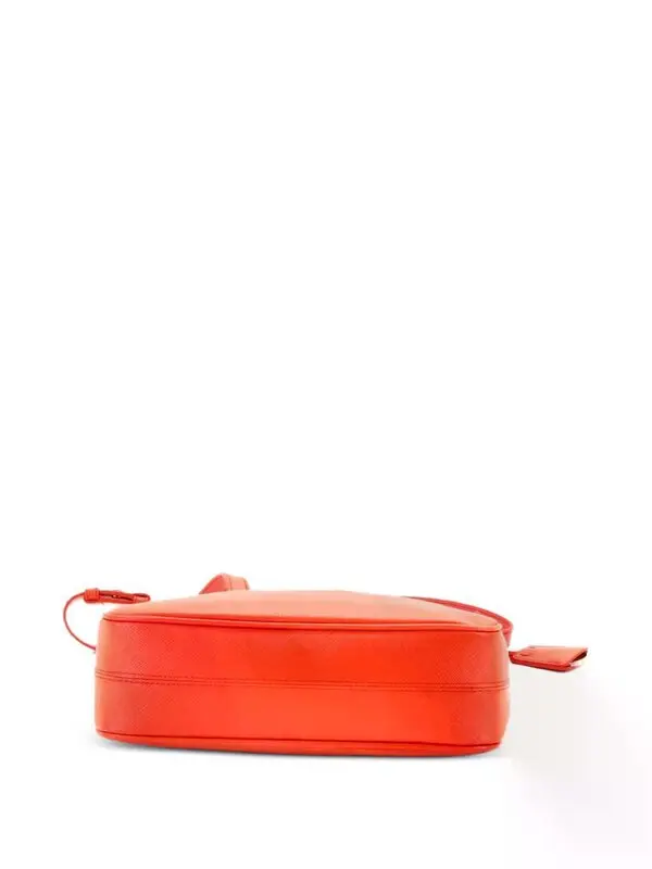 Prada Re-edition Saffiano Leather Mini Shoulder Bag - Orange