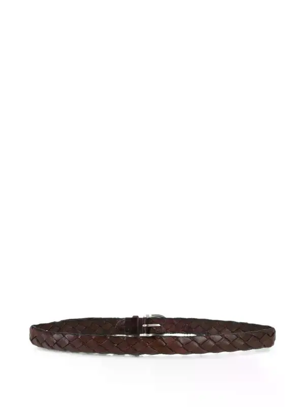 ALBERTO LUTI Treccia Interwoven Leather Belt