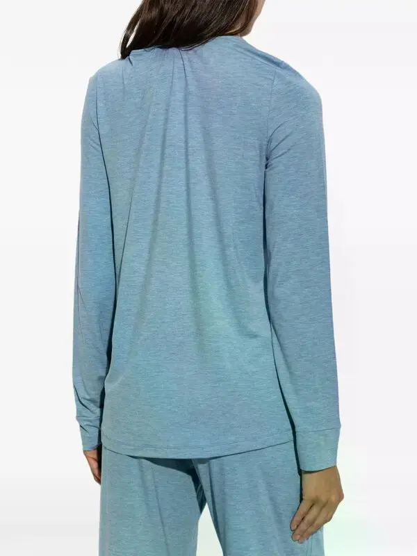 Hanro Natural Elegance Long-sleeve Pyjama Top