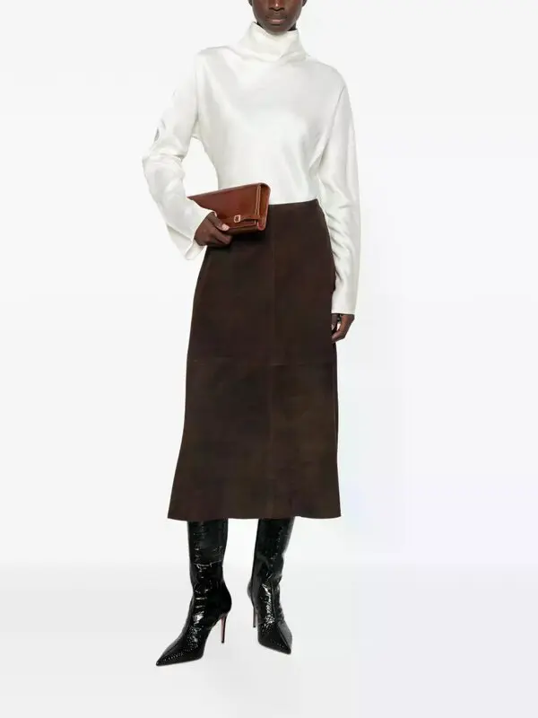 ARMA Suede Panelled Midi Skirt
