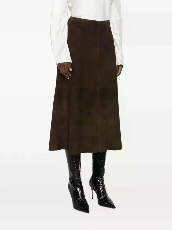 ARMA Suede Panelled Midi Skirt