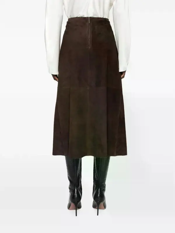 ARMA Suede Panelled Midi Skirt