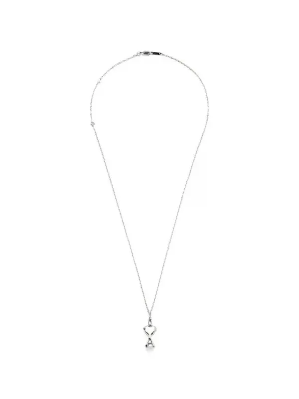 AMI Paris Brass Necklace With Hammered De Cœur