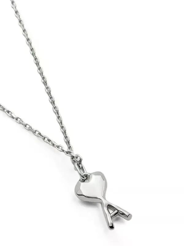 AMI Paris Brass Necklace With Hammered De Cœur