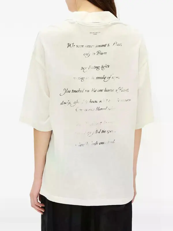 ANN DEMEULEMEESTER Lace-trim Jersey T-shirt