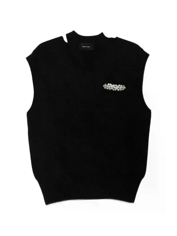 Simone Rocha Embellished V-neck Waistcoat