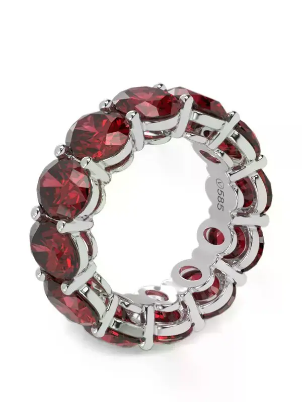 VEYNOU Rouge Eternity Ruby Ring - Silver