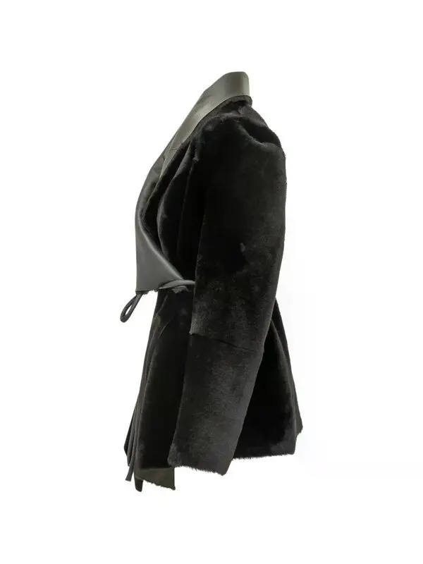 BLANCHA Belted Shearling Jacket
