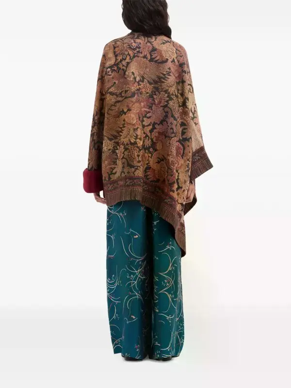 PIERRE-LOUIS MASCIA Pancake Floral-print Wool Cape