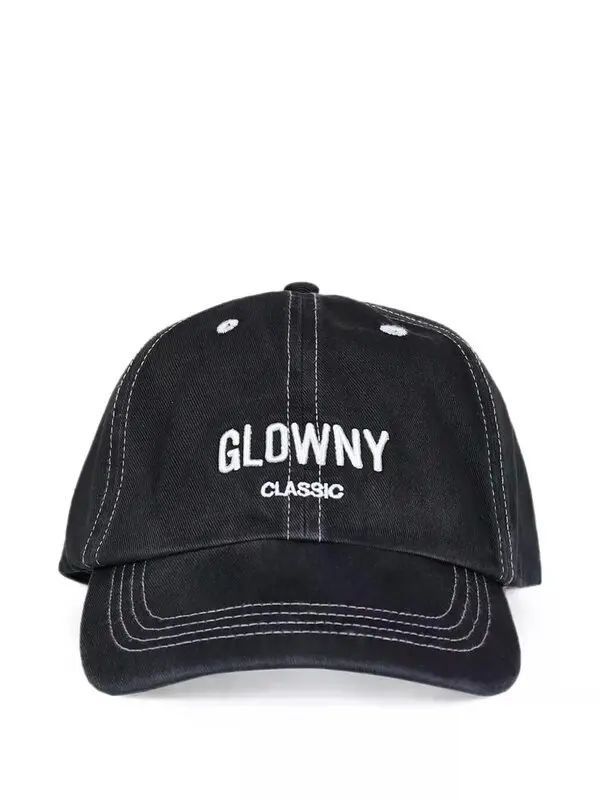 GLOWNY G Contrast-stitch Logo-embroidered Baseball Cap - Black