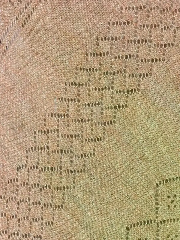 TWINSET Pointelle-knit Scalloped Scarf - Brown