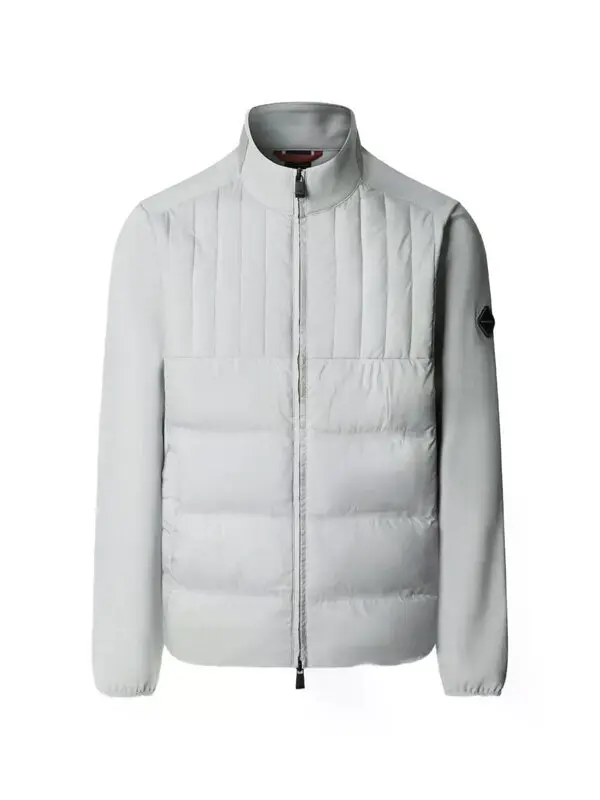 HACKETT LONDON Quilted Panelled Zip-up Sweater