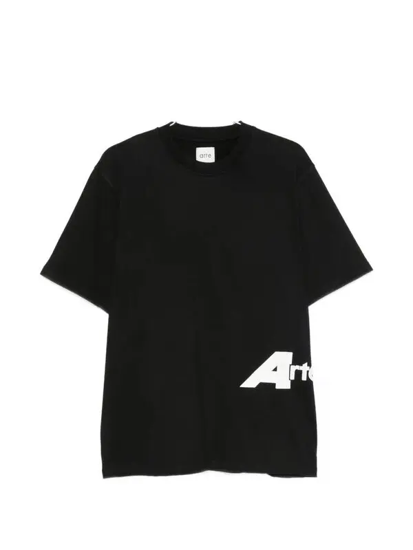 ARTE ANTWERP Logo-print Cotton T-shirt - Black
