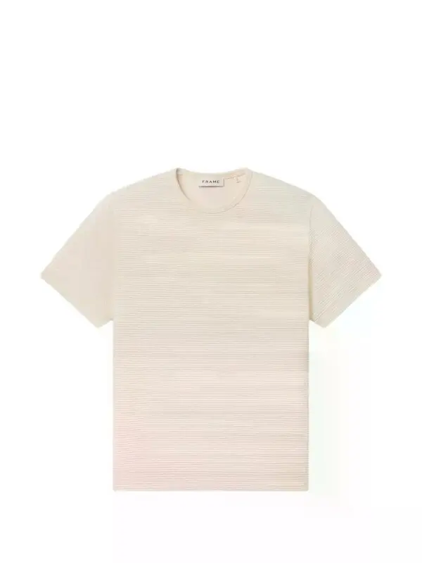 FRAME Jacquard-stripe T-shirt - Neutrals