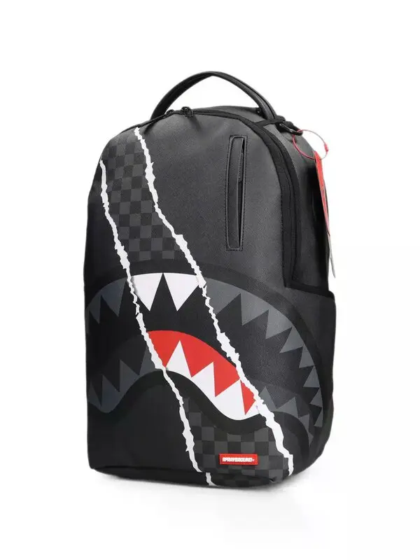 SPRAYGROUND Shark-print Checkered Backpack
