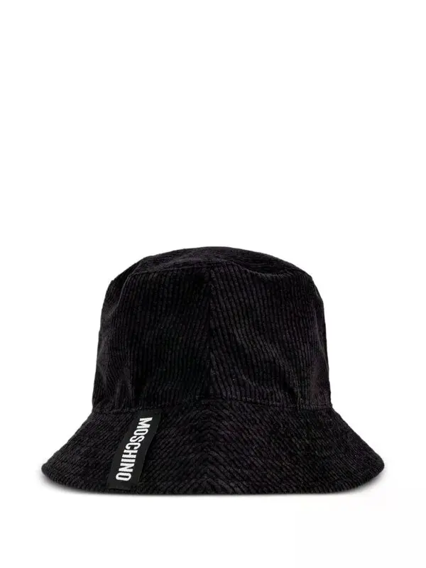 Moschino Corduroy Reversible Bucket Hat - Black