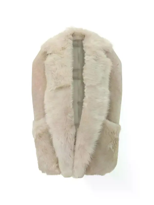 BLANCHA Shearling-trim Gilet
